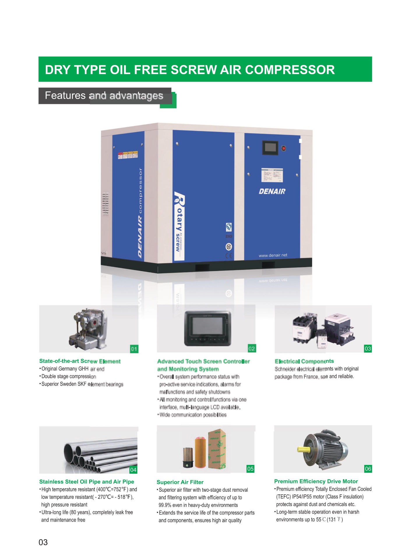 Denair Oil Free Air Compressor :: Lida compressor Taiwan