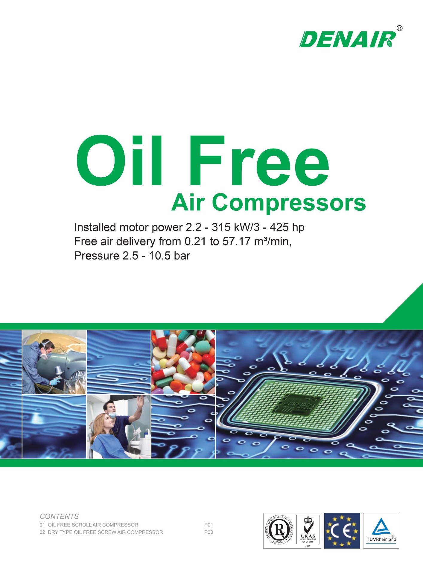 Denair Oil Free Air Compressor :: Lida compressor Taiwan