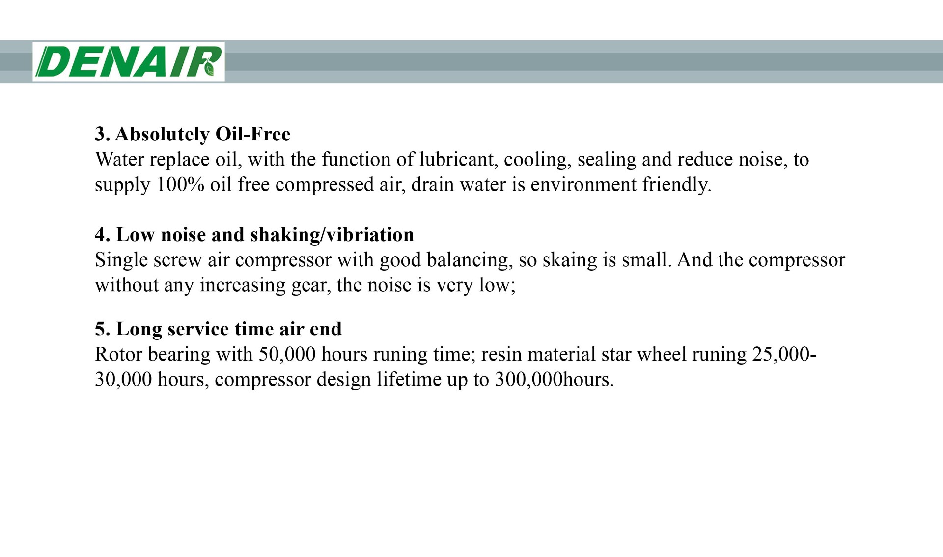 Denair Oil Free Air Compressor :: Lida compressor Taiwan